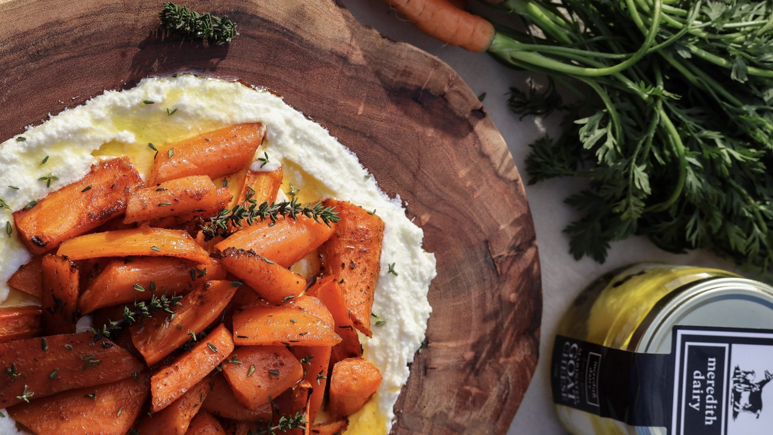 Honey Roasted Carrots with Meredith Goat Cheese – Farmers Pick